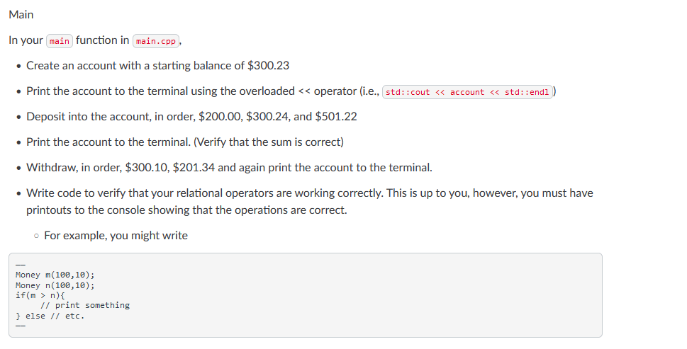 Currency is not held in floating point numbers in | Chegg.com