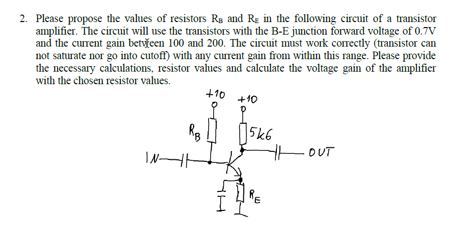 Solved 2. Please propose the values of resistors Rg and Rg | Chegg.com