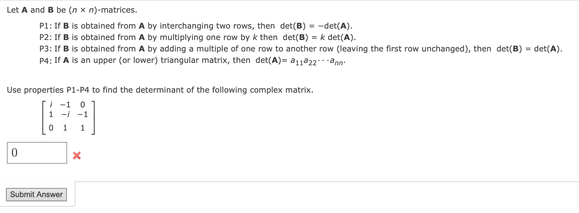 Solved Let A and B be (n×n)-matrices. P1: If B is obtained | Chegg.com