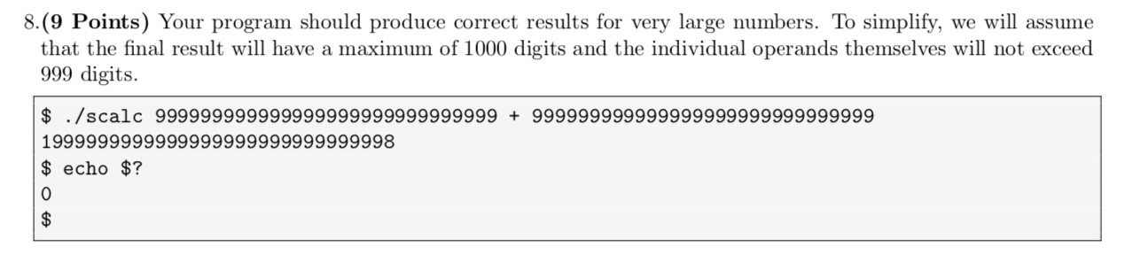 Solved 5.(1 Points) Your program should accept the three | Chegg.com