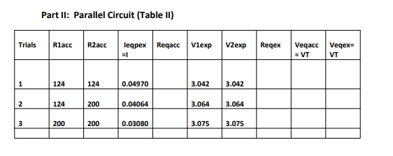 Solved 1. Parallel Combination (Part II) and Series | Chegg.com
