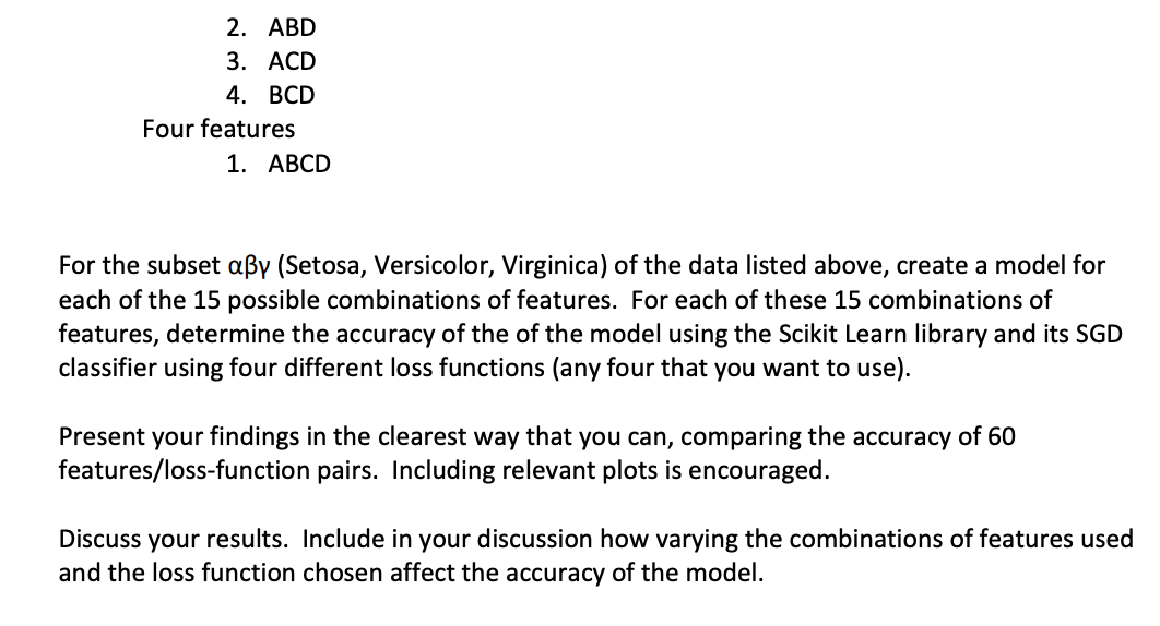 This assignment involves the Iris Dataset. I | Chegg.com