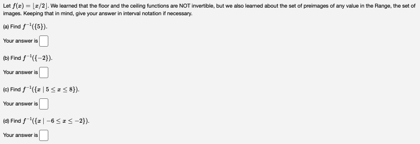 Solved Let f(x) = [2/2]. We learned that the floor and the | Chegg.com