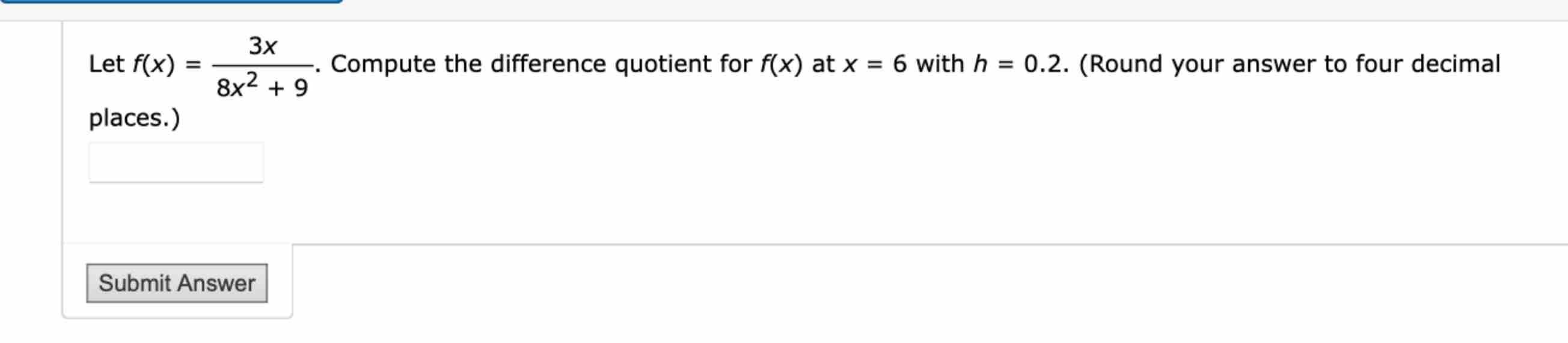 Solved Let f(x)=3x8x2+9. ﻿Compute the difference quotient | Chegg.com