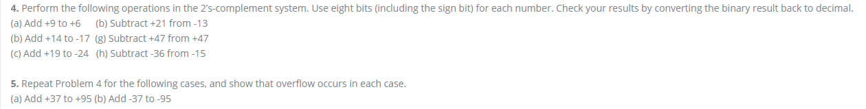 Solved 4. Perform the following operations in the | Chegg.com