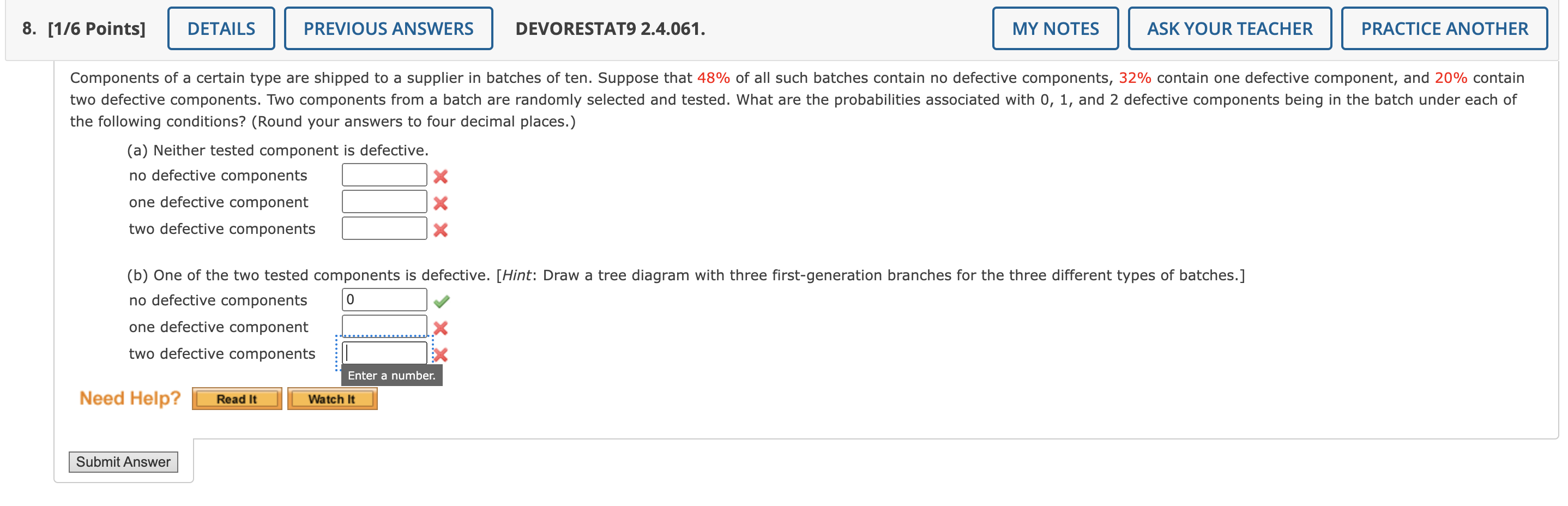 Solved 8. [1/6 Points] DETAILS PREVIOUS ANSWERS DEVORESTAT9 | Chegg.com