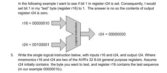 Solved In the following example I want to see if bit 1 in | Chegg.com