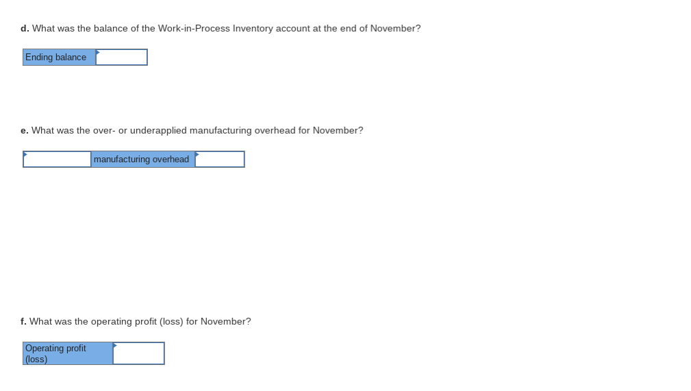 Solved d. What was the balance of the Work-in-Process | Chegg.com