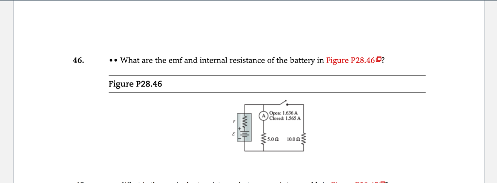 Solved - What are the emf and internal resistance of the | Chegg.com