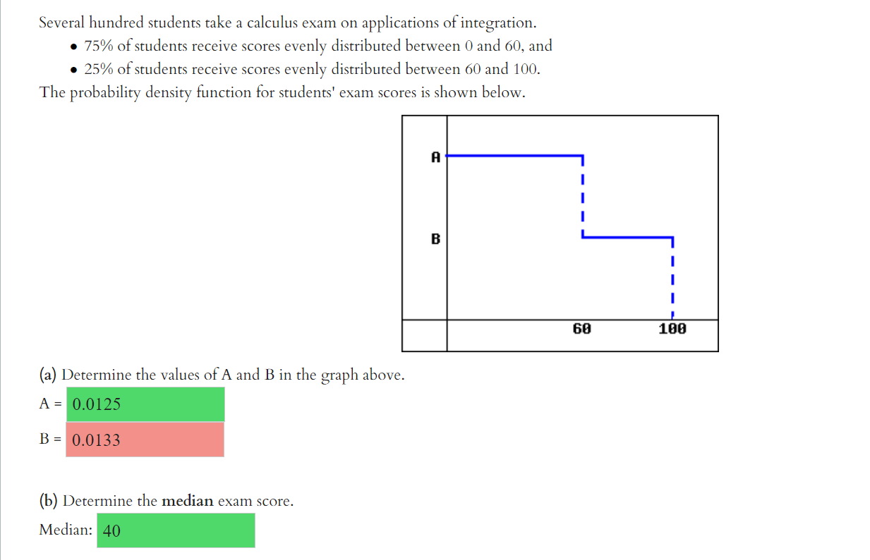 Solved Several hundred students take a calculus exam on | Chegg.com