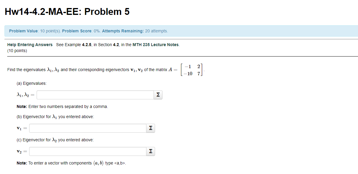 Solved Hw14-4.2-MA-EE: Problem 5 Problem Value: 10 point(s). | Chegg.com