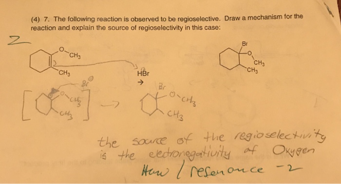 Solved (4) 7. The following reaction is observed to be | Chegg.com