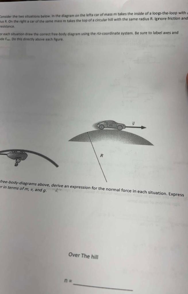 Solved Consider the two situations below. In the diagram on | Chegg.com