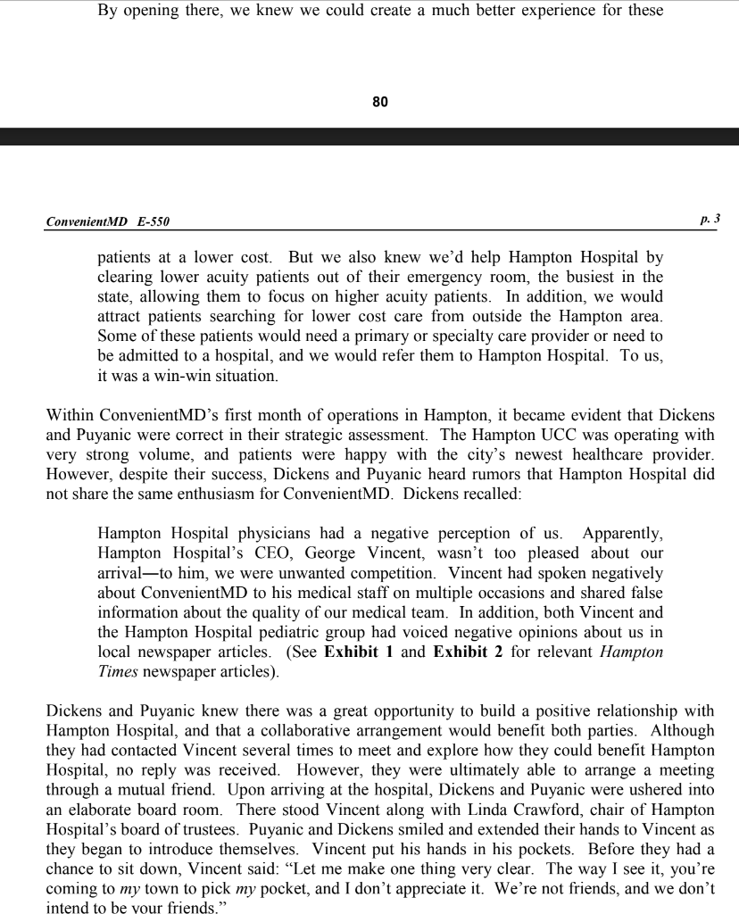 CONVENIENTMD Gareth Dickens and Max Puyanic met in | Chegg.com