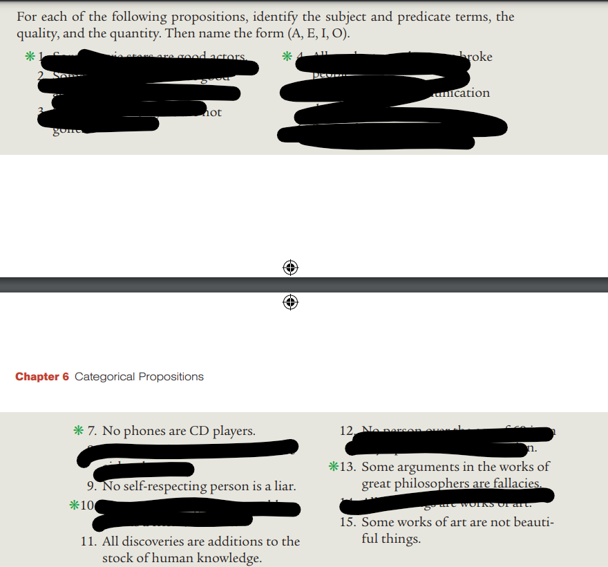 For each of the following propositions, identify the | Chegg.com