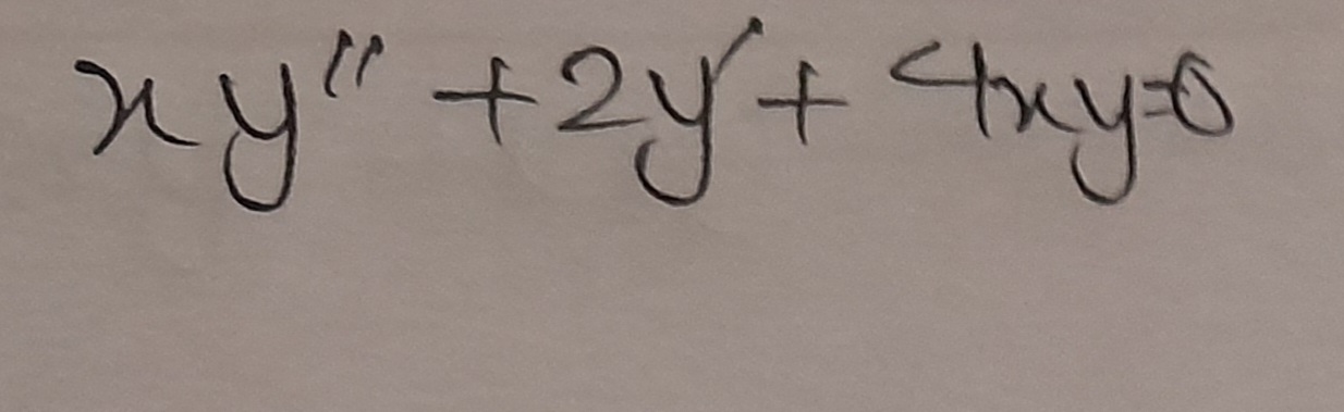 Solved xy′′+2y′+4xy=0 | Chegg.com