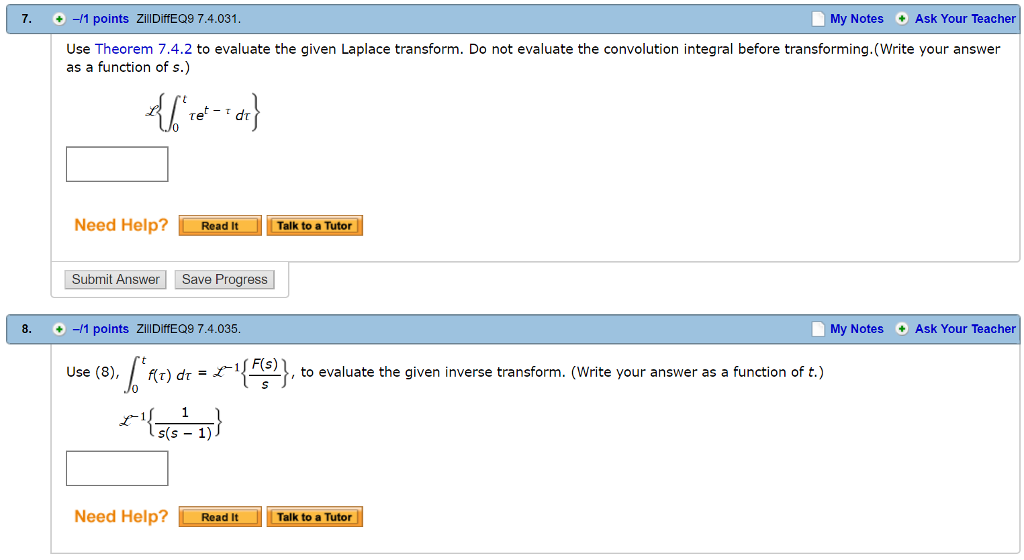 Solved 7. +-1 points ZillDiffEQ9 7.4.031 My Notes Ask Your | Chegg.com Solved 7. +-1 points ZillDiffEQ9 7.4.031 My Notes Ask Your | Chegg.com