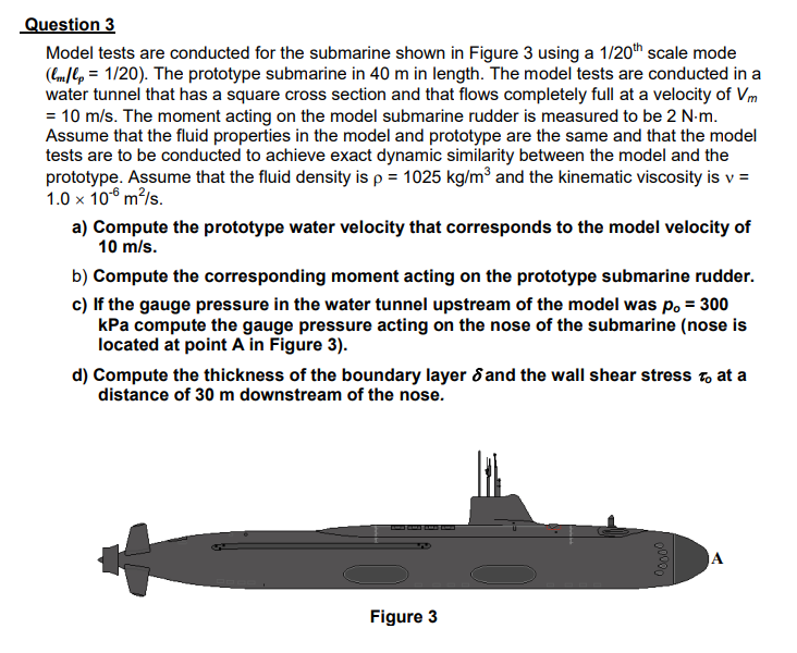 Solved Question 3 Model tests are conducted for the | Chegg.com