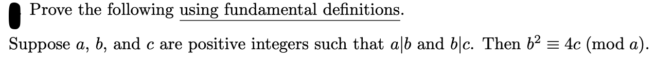 Solved Prove the following using fundamental definitions. | Chegg.com