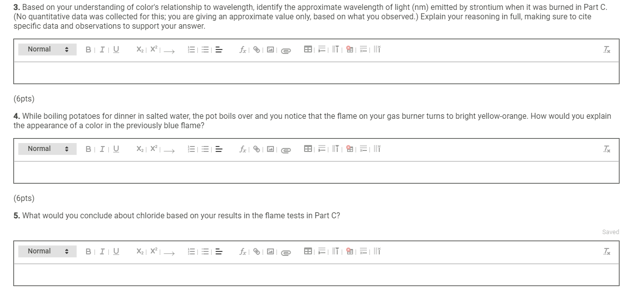 Solved (20pts) Part A. Using a Spectroscope Examine the | Chegg.com
