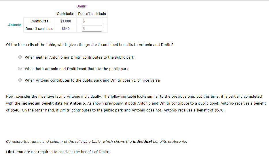 Solved 3. Voluntary contributions toward a public good | Chegg.com