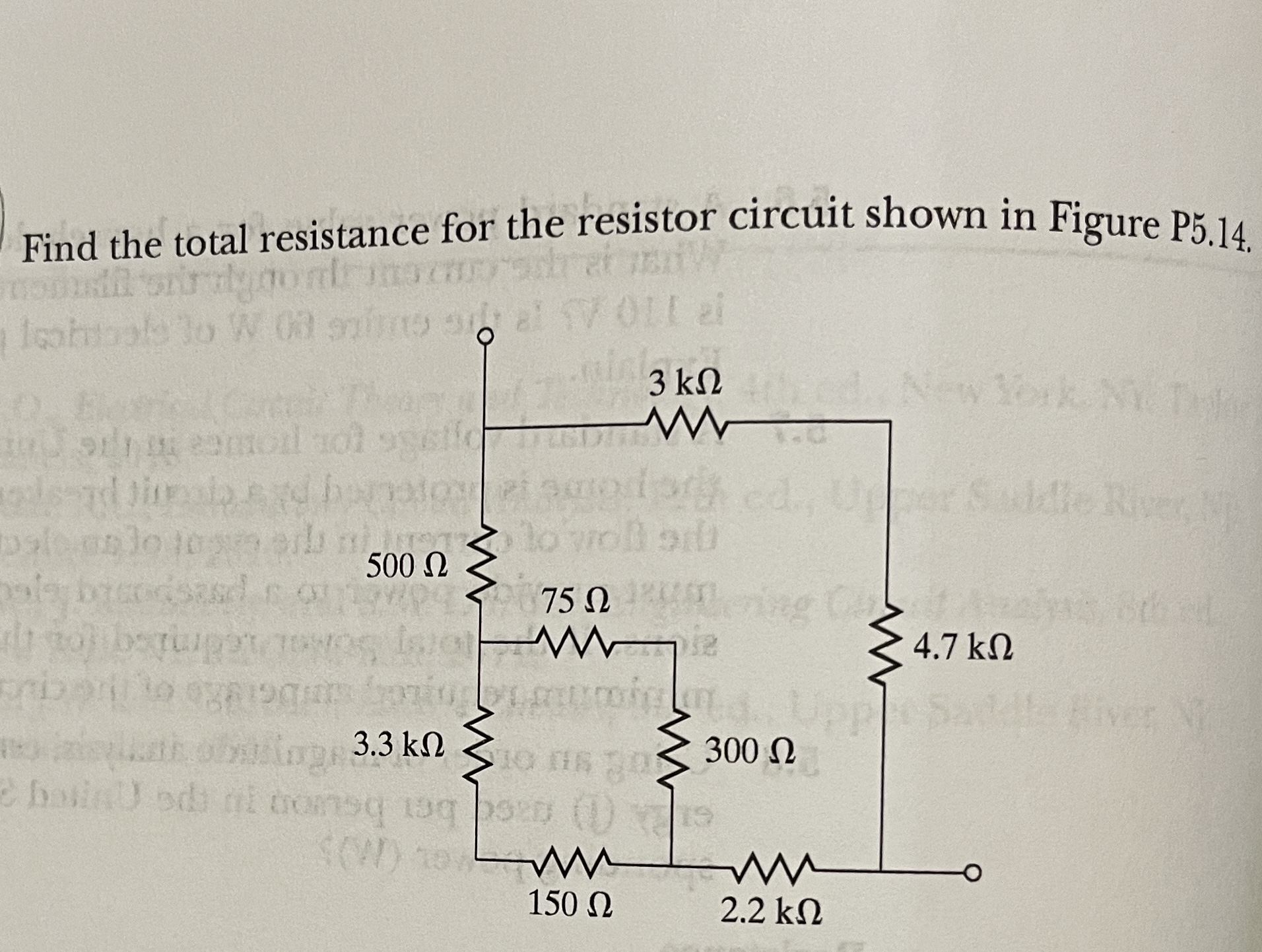 Solved Find the total resistance for the resistor circuit | Chegg.com