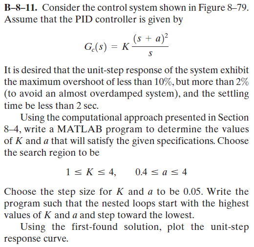 Solved B-8-11. Consider the control system shown in Figure | Chegg.com