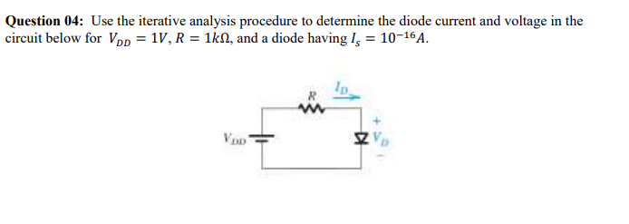 Solved Question 04: Use the iterative analysis procedure to | Chegg.com
