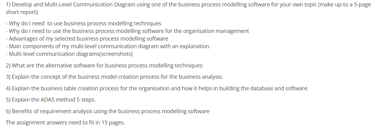 Solved 1) Develop and Multi-Level Communication Diagram | Chegg.com