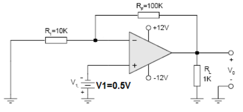 Solved Calculate the Vo output of the inverting amplifier | Chegg.com