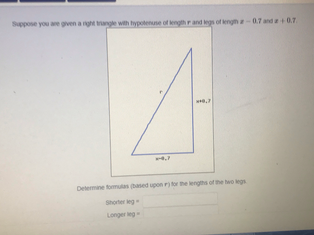 Solved Suppose you are given a right triangle with | Chegg.com