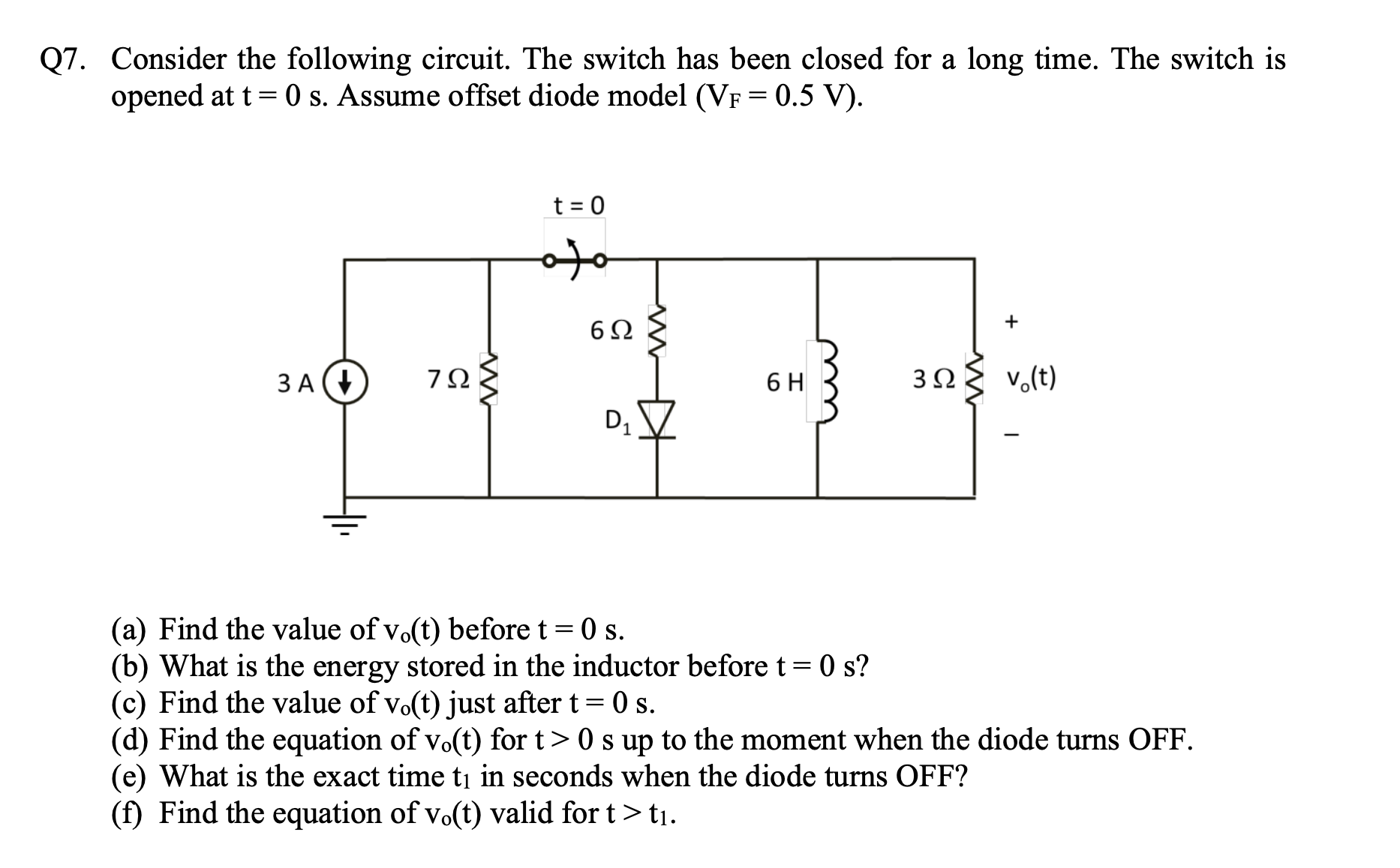 Solved 27. Consider the following circuit. The switch has | Chegg.com