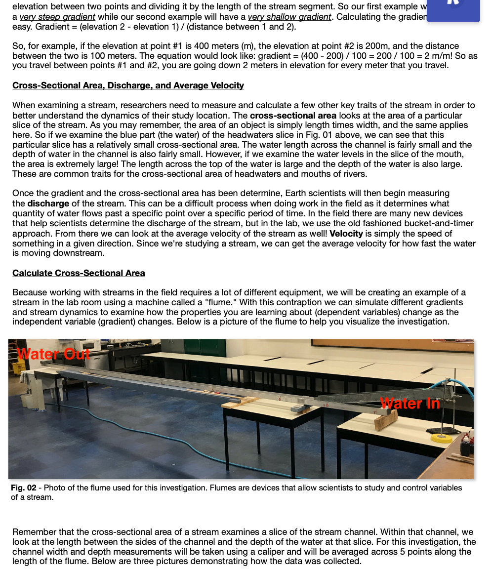 Solved How does a change in a stream's gradient affect the | Chegg.com