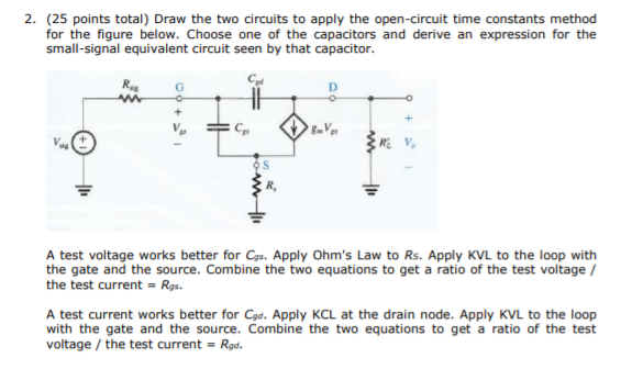 Solved 2. (25 points total) Draw the two circuits to apply | Chegg.com