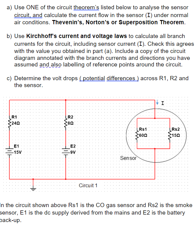 Solved a) Use ONE of the circuit theorem's listed below to | Chegg.com
