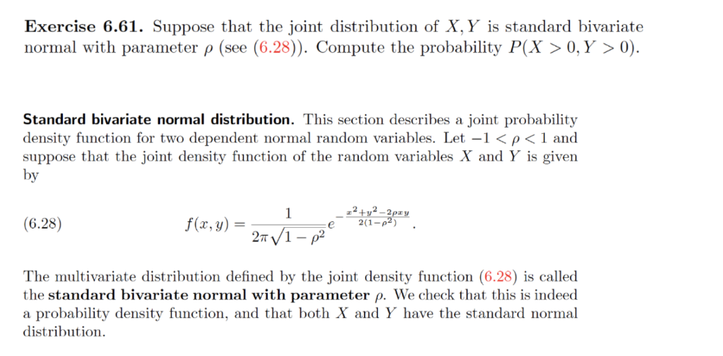 Exercise 6.61. Suppose that the joint distribution of | Chegg.com