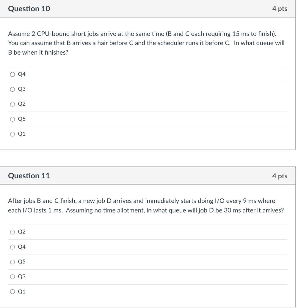 Solved The MLFQ (Multi-Level Feedback Queue) scheduler has a | Chegg.com