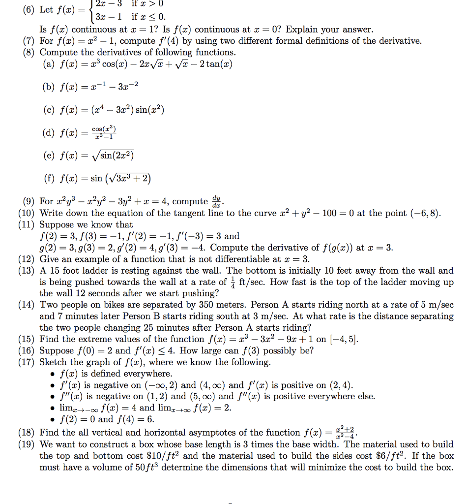 Solved Is f(x) continuous at x = 1? Is f(x) continuous at x | Chegg.com