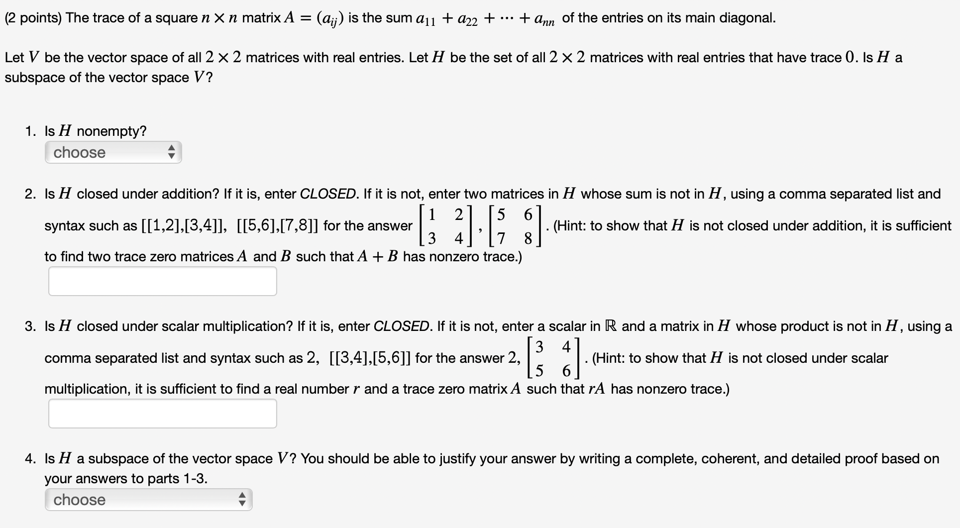 Solved ignore the the last part in question 4 asking for | Chegg.com