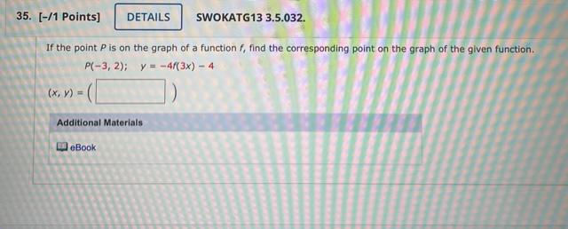 Solved [-/1 Points] SWOKATG13 3.5.032. If the point P is on | Chegg.com