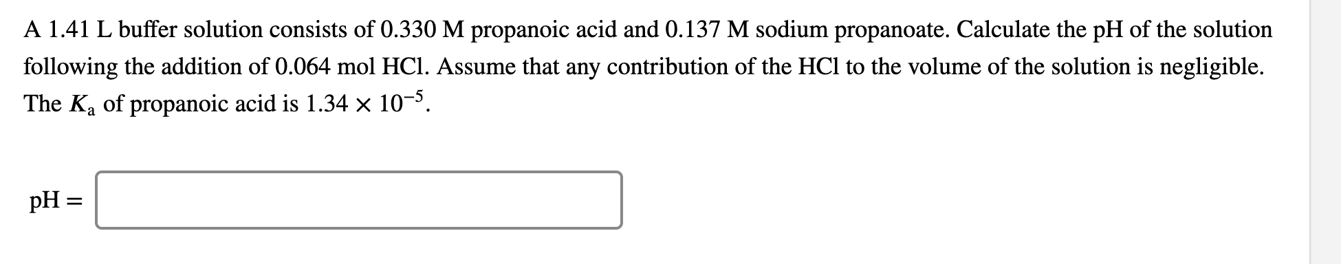 Solved A 1.41 L buffer solution consists of 0.330 M | Chegg.com