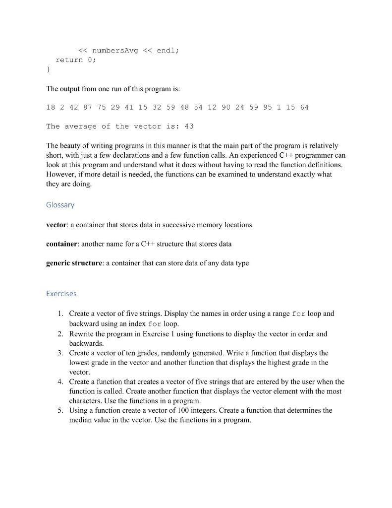 Solved This Is C Read The Text And Look At The Examples 