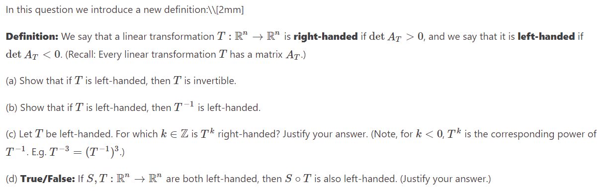 Solved In this question we introduce a new definition: \\[2 | Chegg.com