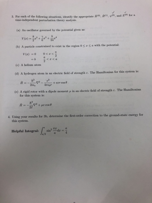 Solved ) vo, and EO) for a 3. For each of the following | Chegg.com