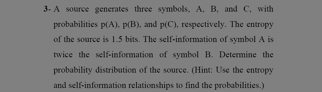 Solved Discussion ( using MATLAB ) : 3- A source generates | Chegg.com