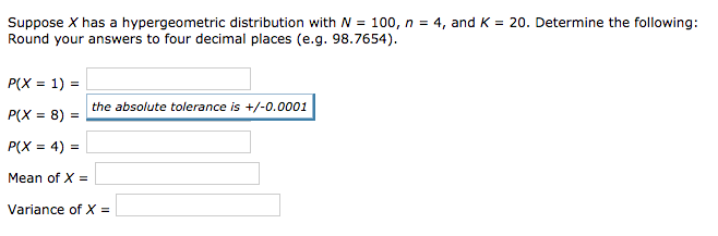 Solved Suppose X Has A Hypergeometric Distribution With N
