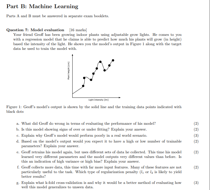 Solved Part B: Machine Learning Parts A and B must be | Chegg.com