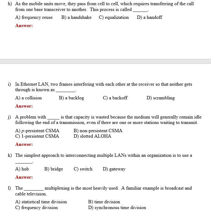 Solved H As The Mobile Units Move They Pass From Cell To Chegg