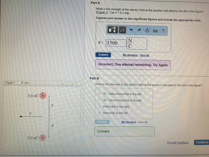 Solved What is the strength of the electric field at the | Chegg.com