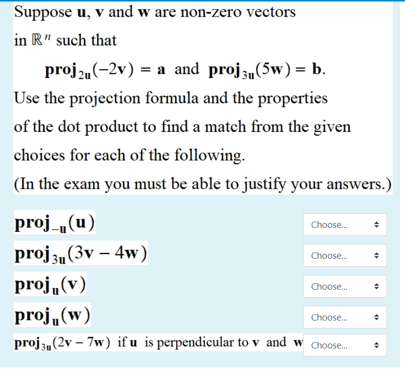 Solved Suppose u, v and w are non-zero vectors in Rº such | Chegg.com